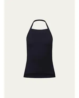 Ossou Clovis Rib-knit Halter Top - Dusk