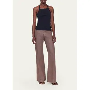 Ossou Clovis Rib-knit Halter Top