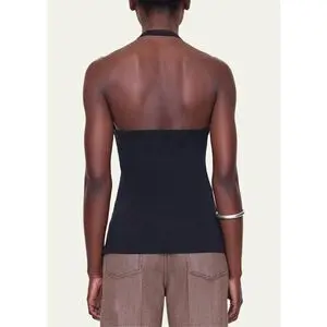 Ossou Clovis Rib-knit Halter Top