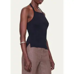 Ossou Clovis Rib-knit Halter Top