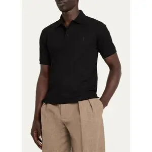 Saint Laurent Cotton Pique Cassandre Polo Shirt