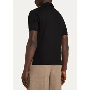 Saint Laurent Cotton Pique Cassandre Polo Shirt