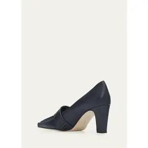 Manolo Blahnik 70mm Mindita Leather Pumps