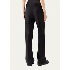 Akris Mikka Wool Tricotine Straight-leg Pants - Espresso