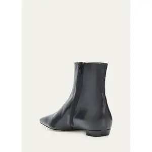 Proenza Schouler Trap Flat Leather Ankle Boots