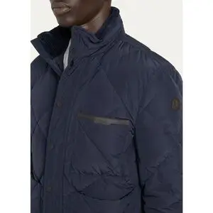 Moncler Aquaflect Quilted Leather-trim Jacket