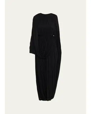 FFORME Kahlo Assymetric Draped Loop Jersey Dress