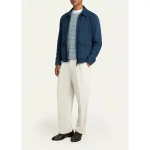 Brioni Nubuck Leather Zip-front Blouson Jacket