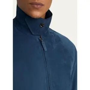 Brioni Nubuck Leather Zip-front Blouson Jacket