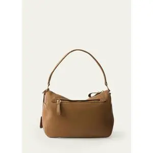 Prada Daino Grain Leather Shoulder Bag - Caramel