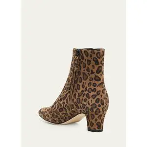 Manolo Blahnik 50mm Myconia -printed Suede Ankle Boots