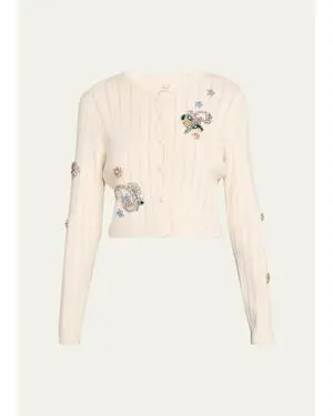 Cinq À Sept Allison Embellished Cardigan - Ivory/multi