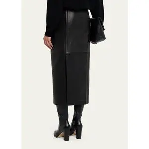 A.L.C. Marta Leather Midi Skirt