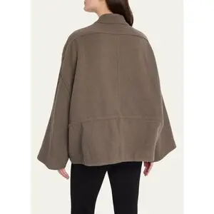 Rick Owens Sail Oversized Wool Flannel Jacket
