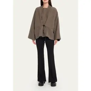Rick Owens Sail Oversized Wool Flannel Jacket