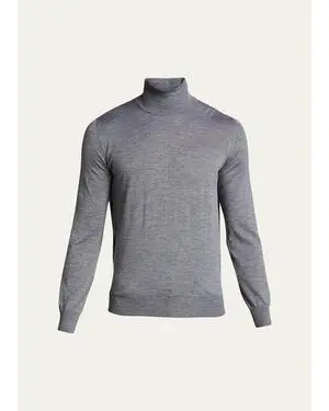 Bergdorf Goodman Cashmere Turtleneck Sweater - Medium Grey