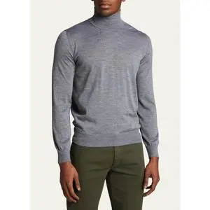 Bergdorf Goodman Cashmere Turtleneck Sweater - Medium Grey