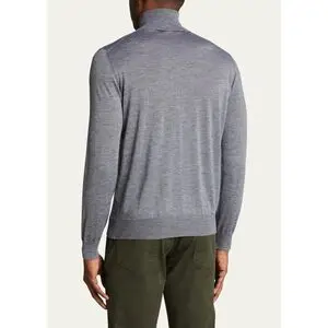Bergdorf Goodman Cashmere Turtleneck Sweater - Medium Grey