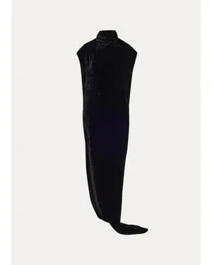 Rick Owens Edfu Velvet Slit Gown