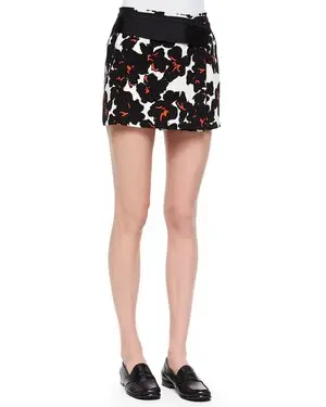 Ossou Arroya Tie-front Crinkled Satin Shirt - Ecru