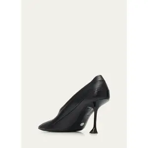 Proenza Schouler 85mm Tee Pieced Leather Pumps - Black