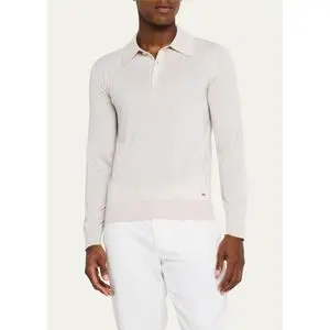 Brioni Cashmere-silk Polo Sweater - Ivory