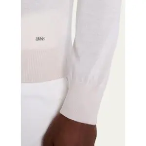Brioni Cashmere-silk Polo Sweater - Ivory