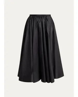Valentino Garavani Silk Taffeta Full Midi Skirt