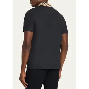 Burberry Evan Check-collar Pique Polo Shirt