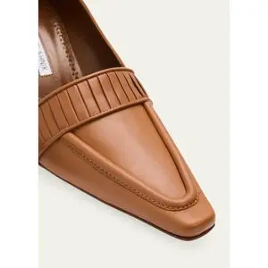 Manolo Blahnik 85mm Mindita Leather Pumps