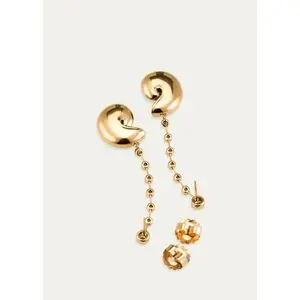 Brent Neale 18k Gold Nautilus Drop Earrings With Diamonds