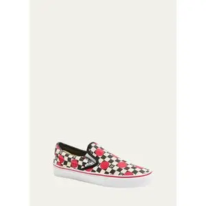 Valentino Garavani X Vans Big Dots & Vlogo Checkerboard Classic Slip-on Sneakers
