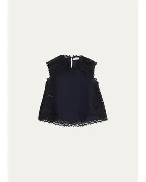 Ulla Johnson Amelie Embroidered Linen-blend Top