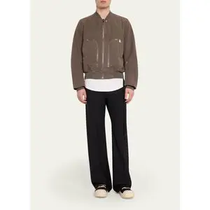 Rick Owens Geth Paper Wool Wide-leg Jeans