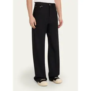 Rick Owens Geth Paper Wool Wide-leg Jeans