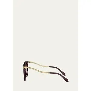 BVLGARI Serpenti Viper 53mm Round Sunglasses - Red