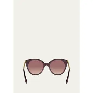 BVLGARI Serpenti Viper 53mm Round Sunglasses - Red
