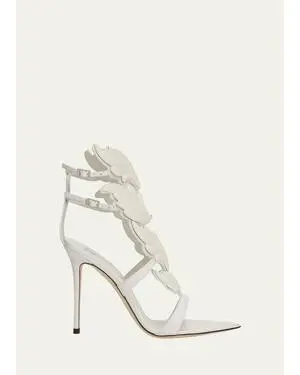 GIUSEPPE ZANOTTI 105mm New Cruel Leather Sandals - Blanc