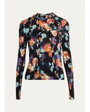 Ulla Johnson Clover Long-sleeve Jersey Top