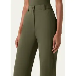 Akris Celia Denim Bootcut-leg Pants