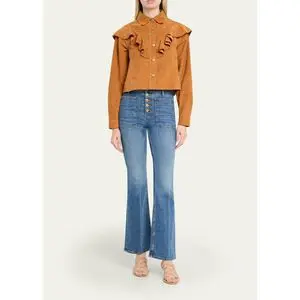 Ulla Johnson Matilde Ruffle Suede Jacket