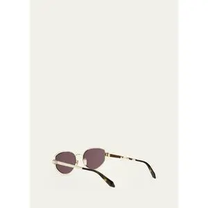 BVLGARI Serpenti Forever 55mm Metal Oval Sunglasses