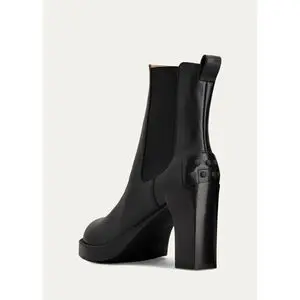 TOD'S 80mm Leather Chelsea Boots - Nero