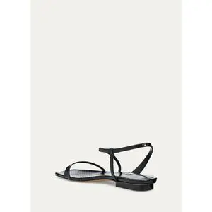 EMME PARSONS Delice Strappy Flat Leather Sandals - Black