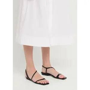 EMME PARSONS Delice Strappy Flat Leather Sandals - Black