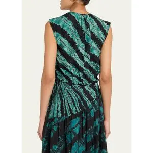 Ulla Johnson Kaia Shibori Tie-dye Top - Malachite