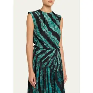 Ulla Johnson Kaia Shibori Tie-dye Top - Malachite