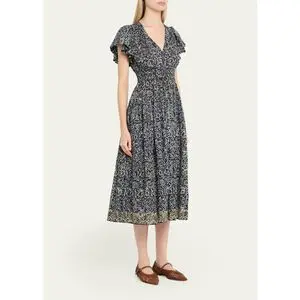 Ulla Johnson Lyria Printed Cotton Midi Dress