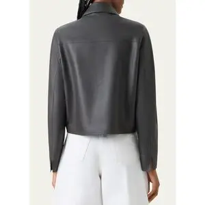 Akris Perforated Leather Short Jacket
