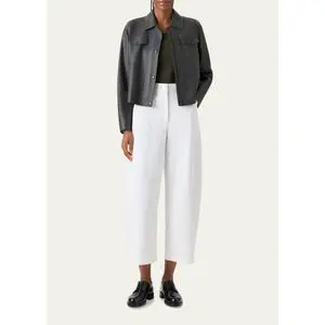 Akris Perforated Leather Short Jacket